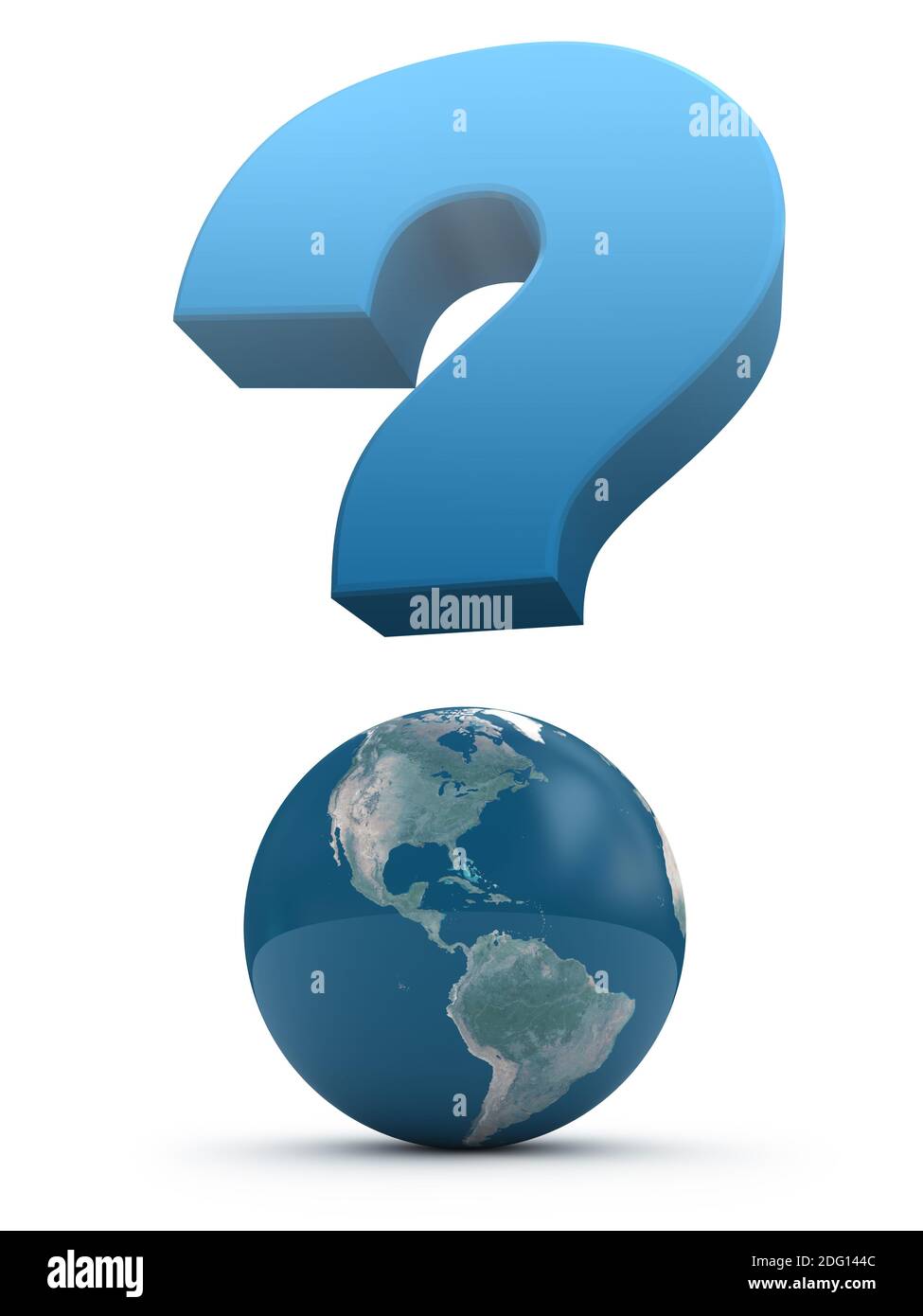 Global question 3d concept illustration Stock Photo - Alamy