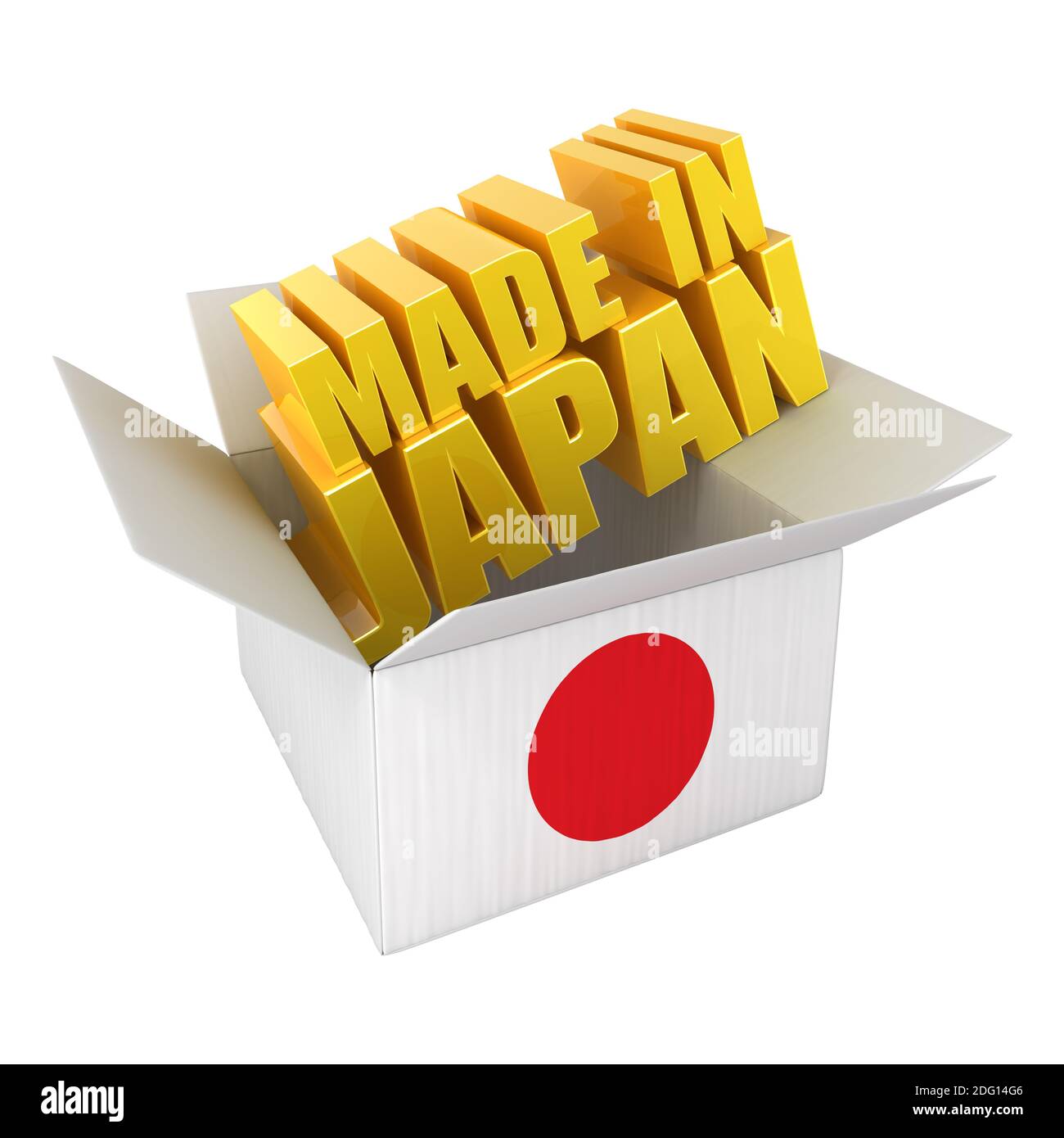Made in Japan. 3d concept illustration isolated on white Stock Photo ...