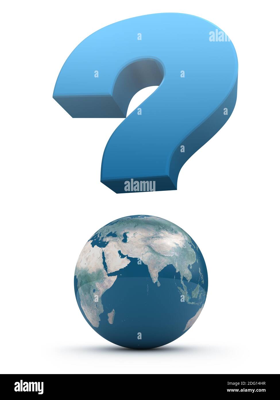 Global question 3d concept illustration Stock Photo - Alamy