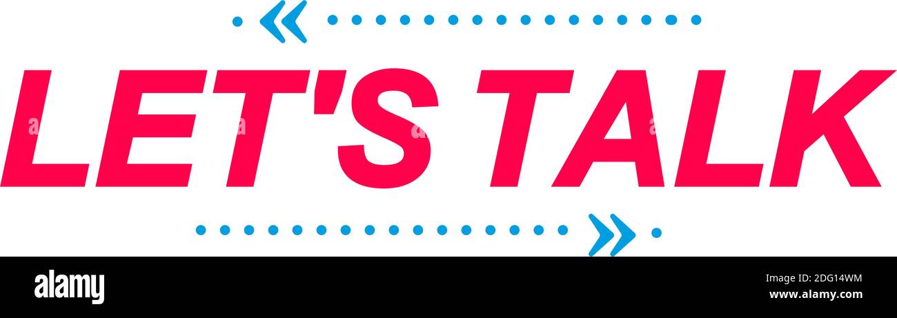 Lets Talk labels. Speech bubbles and marketing sticker Stock Vector ...