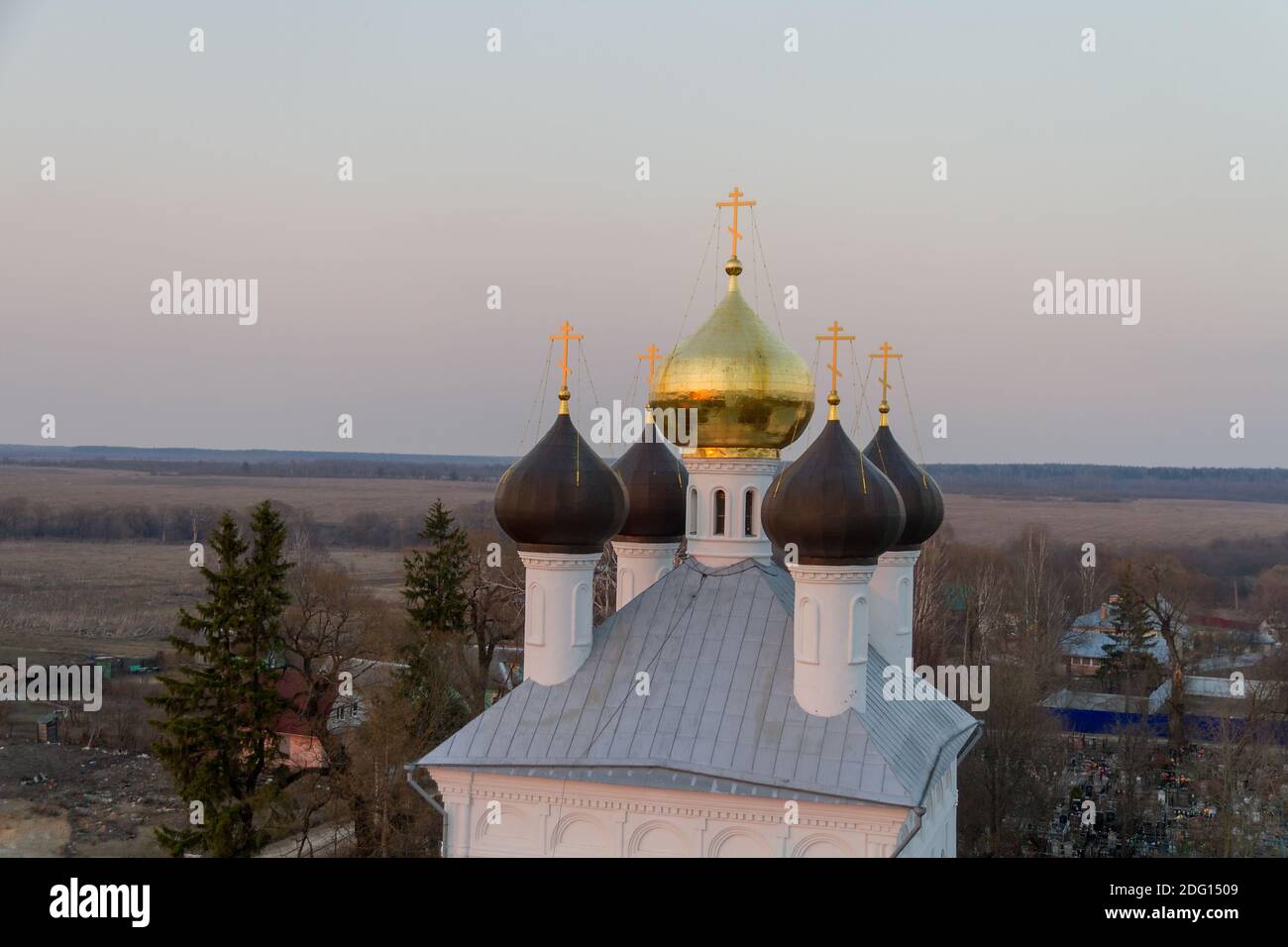 Russia. Tver region. Temple complex in the village of Zavidovo Stock ...