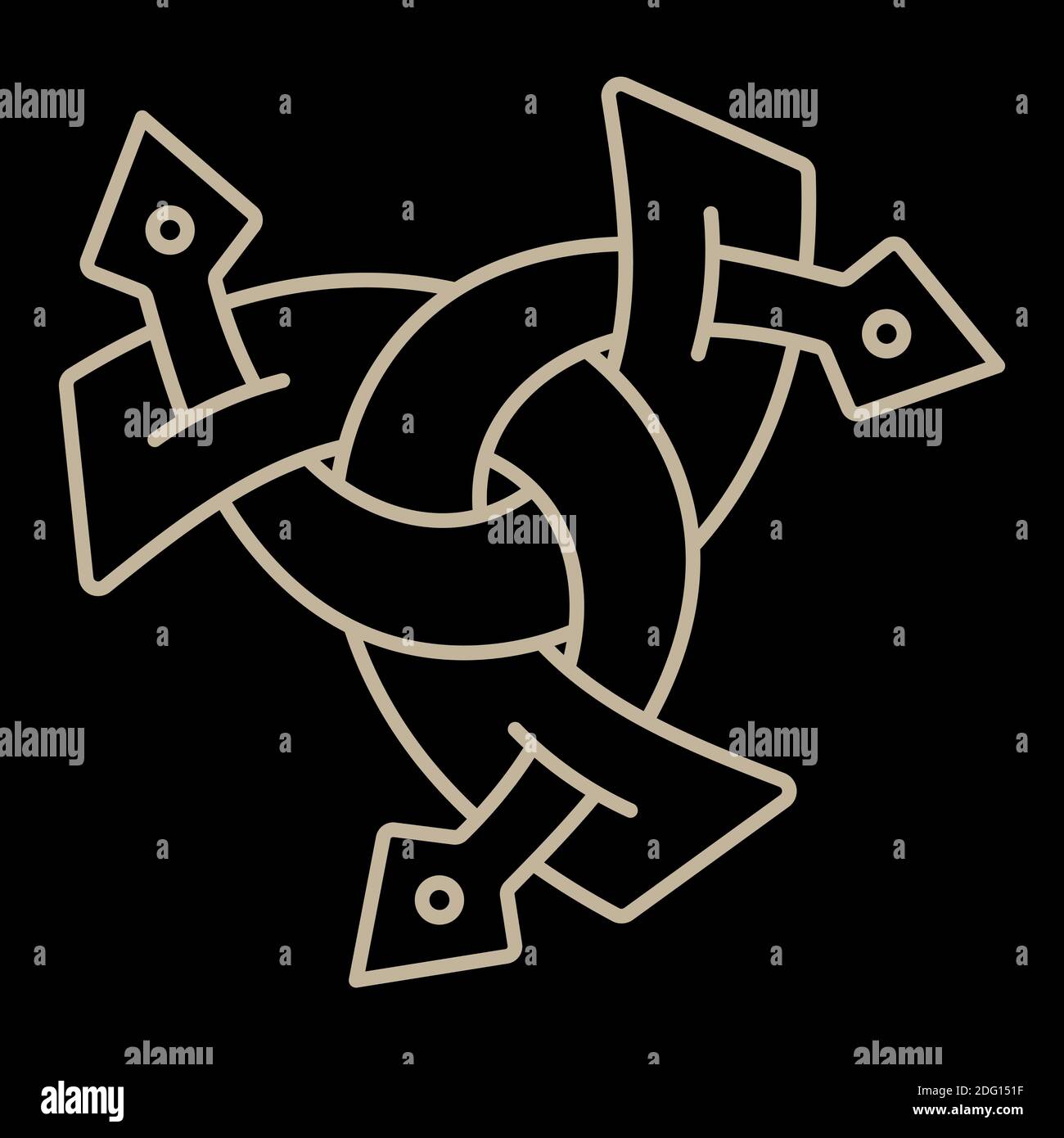 Viking Scandinavian design. Triple Horn of Odin Stock Vector Image ...