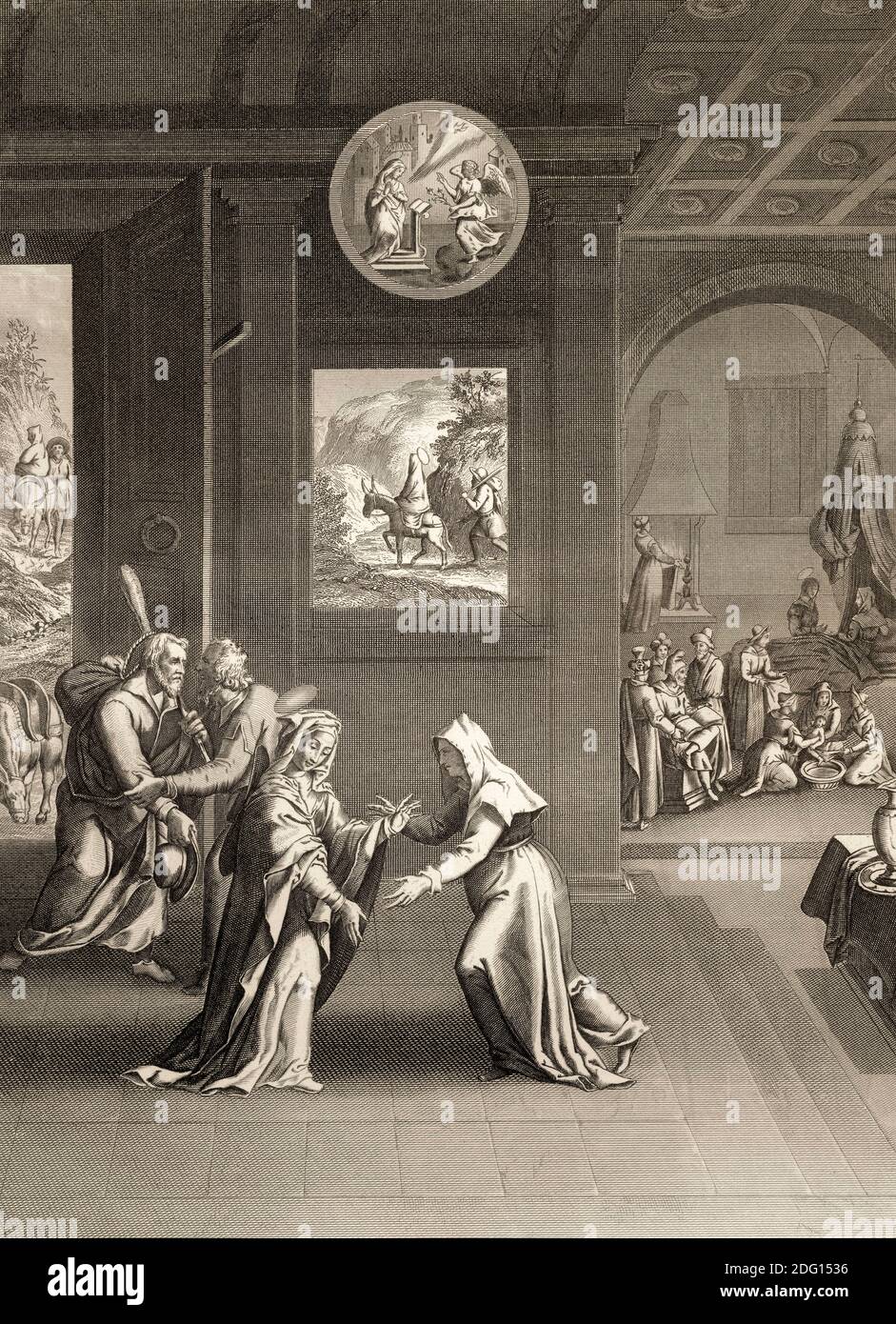 The Visitation, visit of Blessed Virgin Mary to St. Elizabeth, 1853 ...