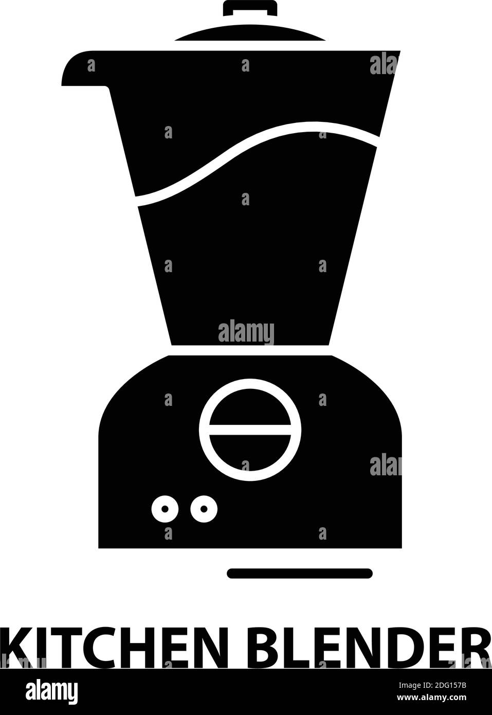 kitchen blender icon, black vector sign with editable strokes, concept ...