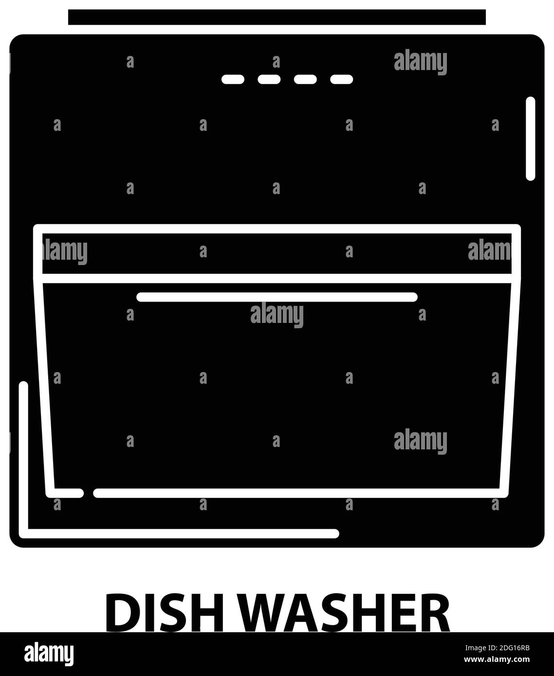 Open dishwasher with the dishes inside Stock Vector Images - Alamy