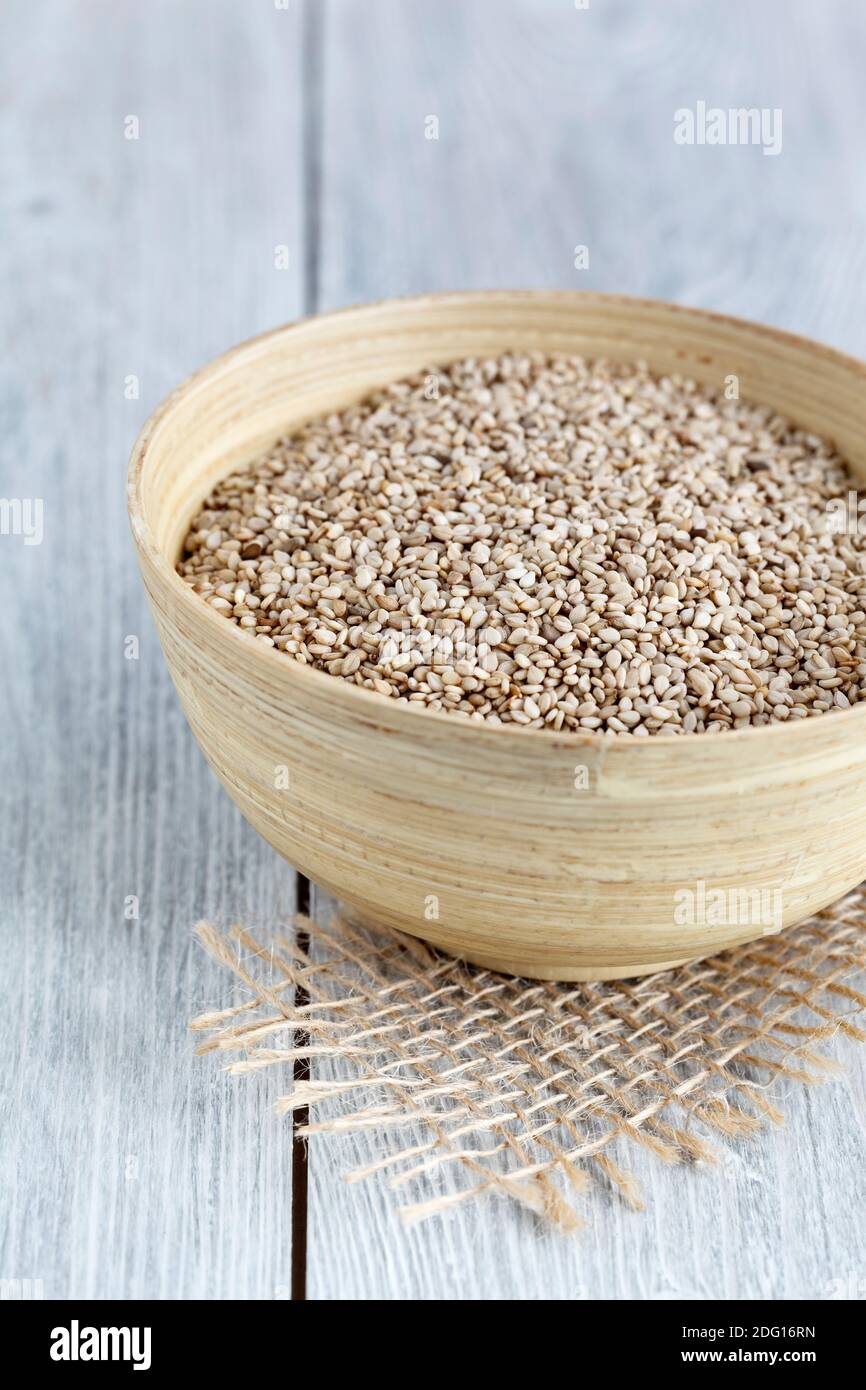 Bowl with Sesame Stock Photo - Alamy