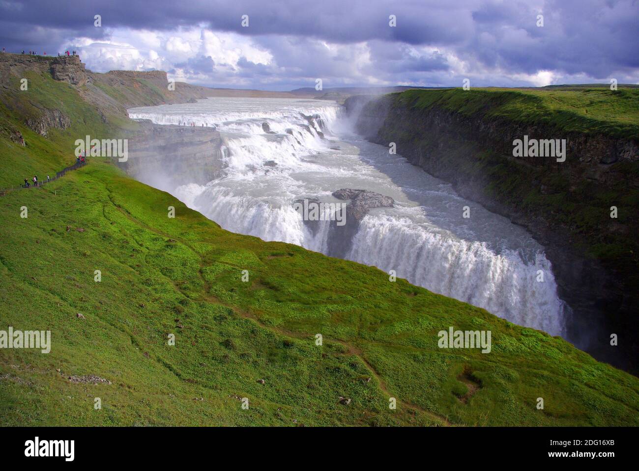The Gullfoss - the golden waterfall Stock Photo - Alamy