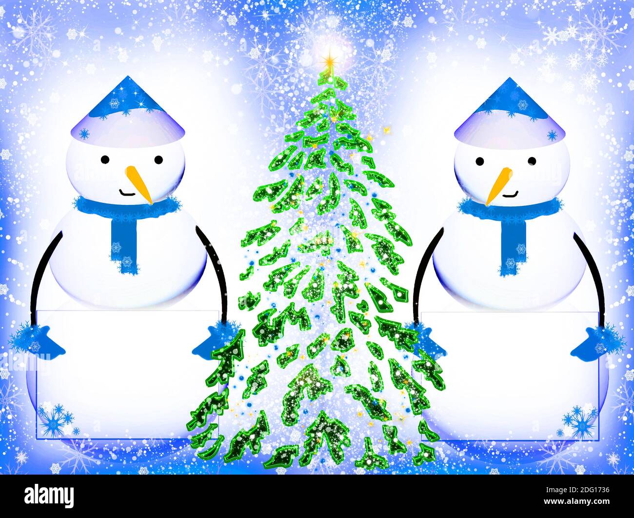 Snowmen border hi-res stock photography and images - Alamy