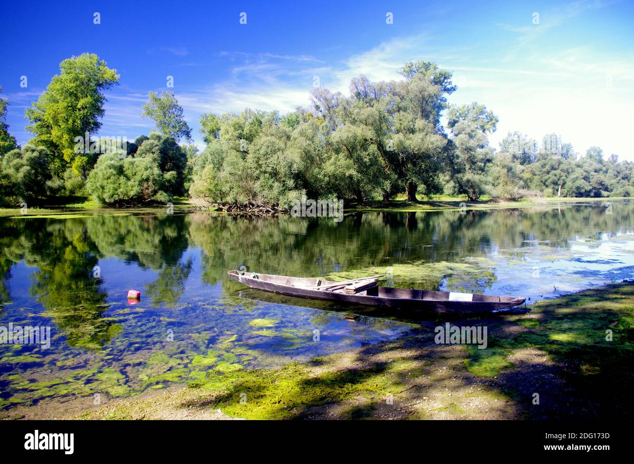 On an oxbow lake of the Rhine Stock Photo - Alamy