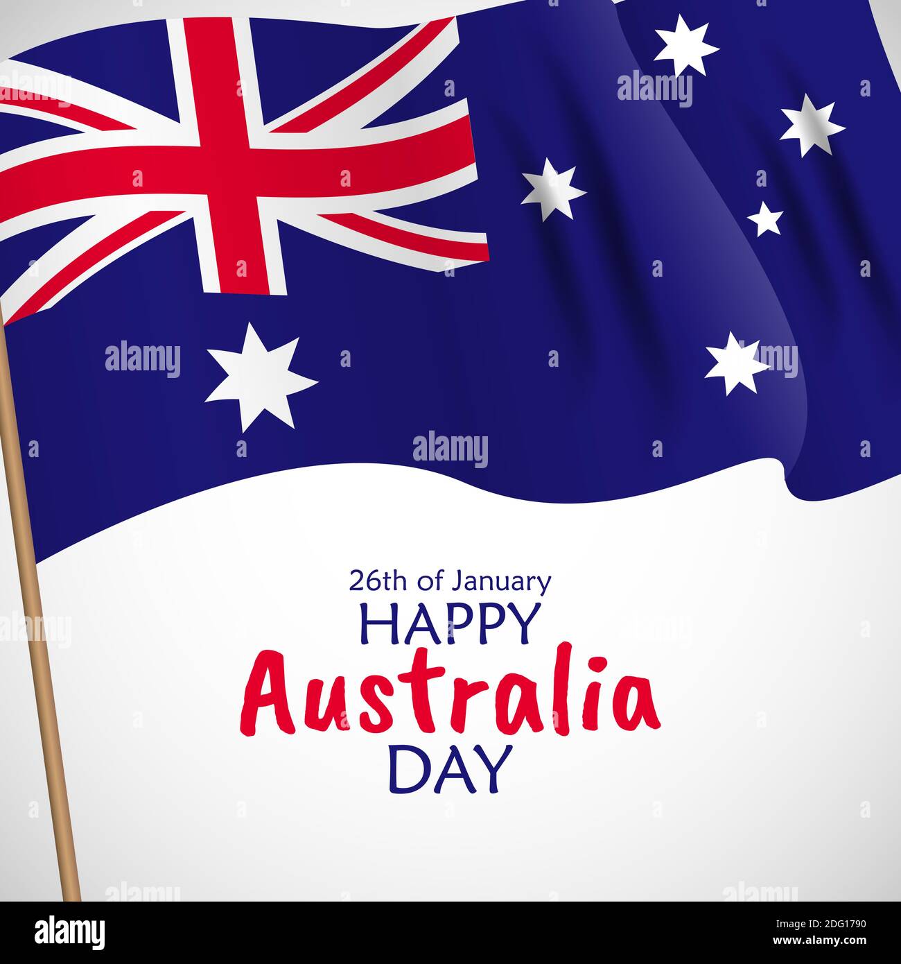 26 January Happy Australia Day. Illustration Stock Photo - Alamy