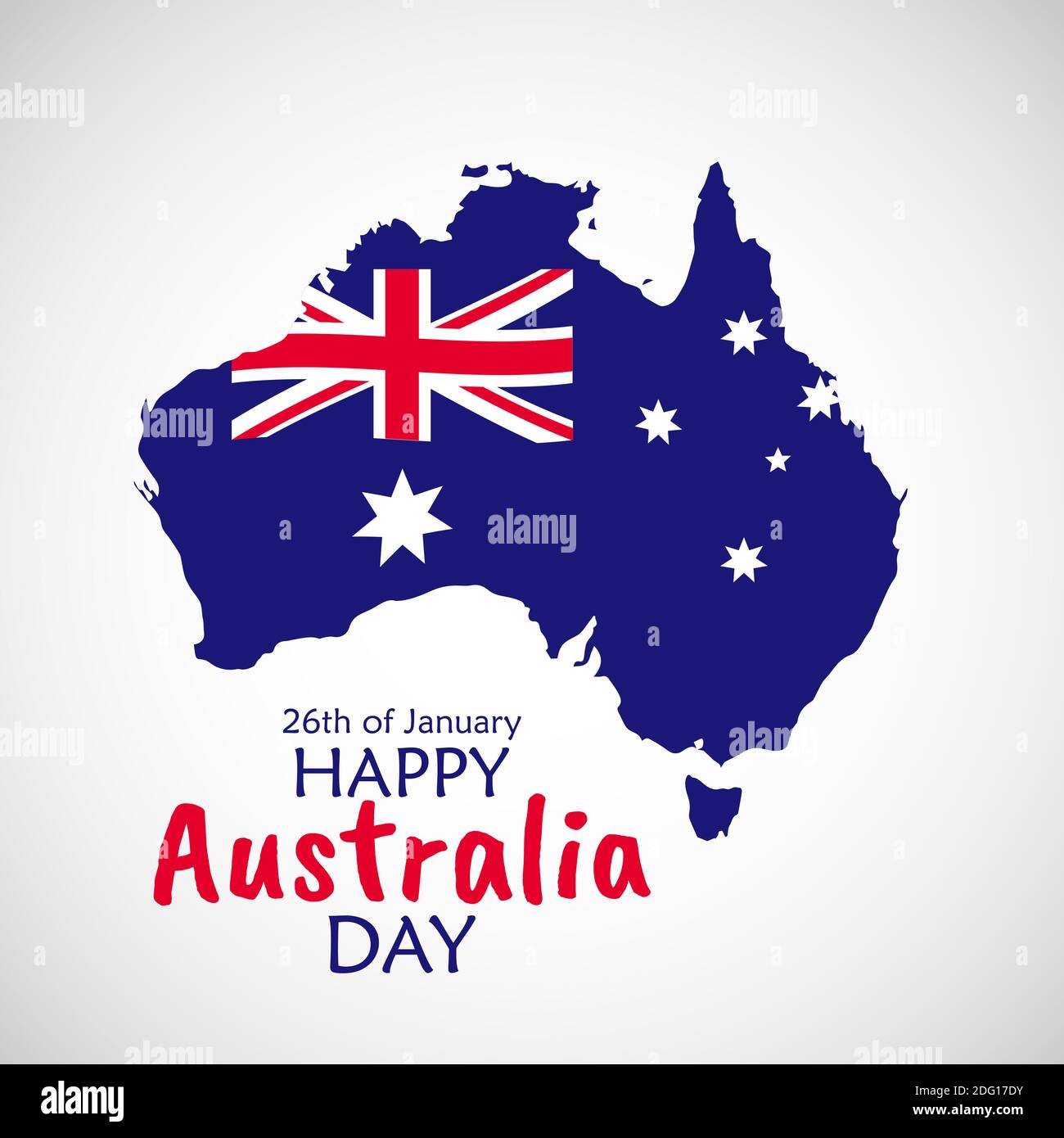 26 January Happy Australia Day. Illustration Stock Photo - Alamy