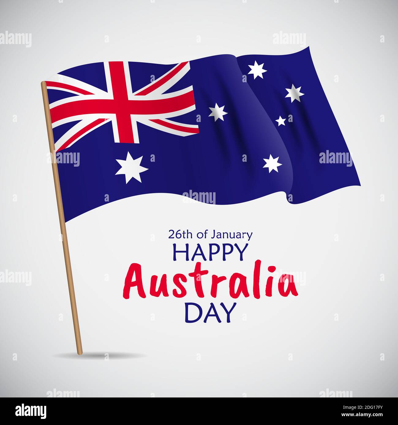 26 January Happy Australia Day. Illustration Stock Photo - Alamy