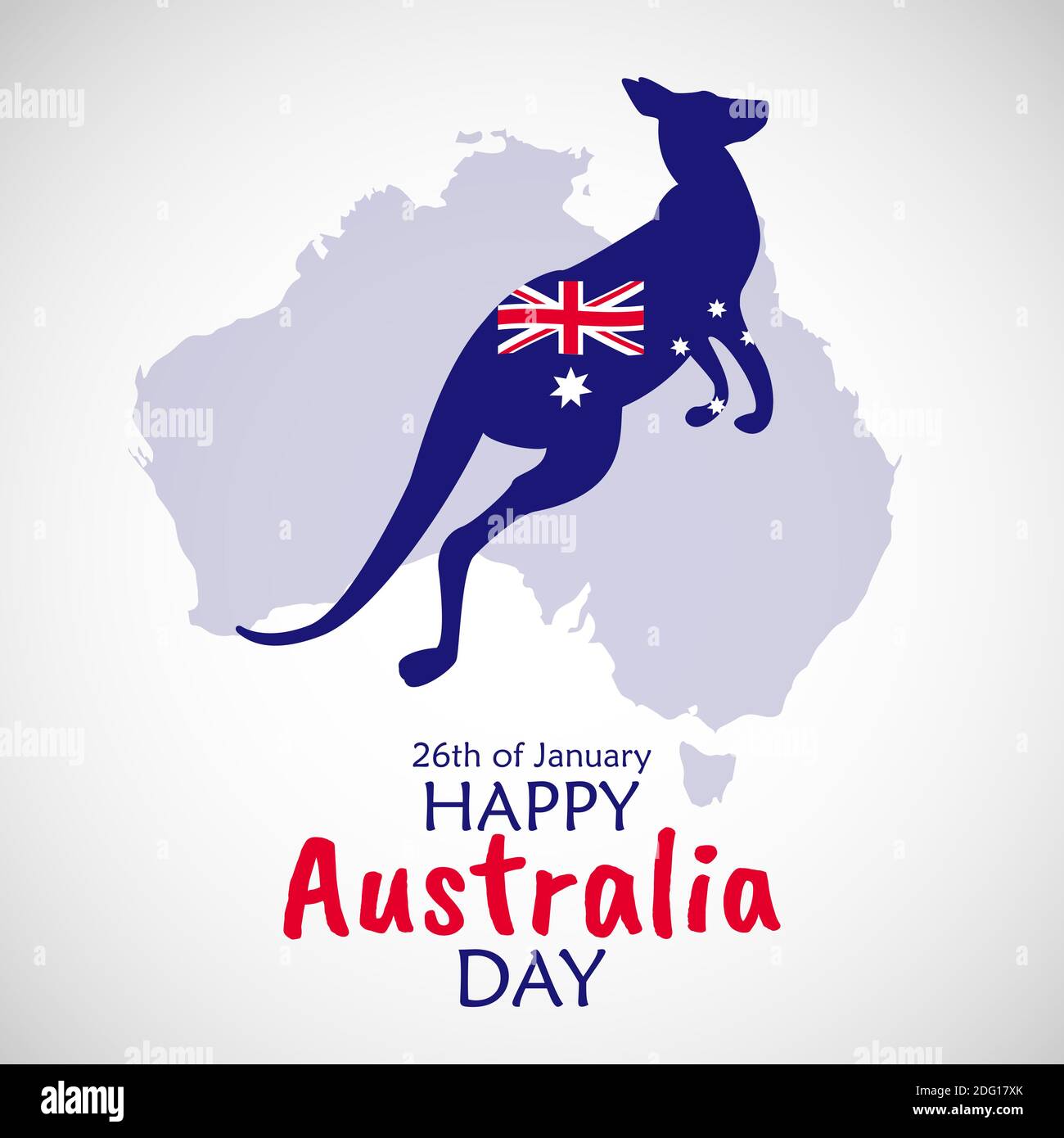 26 January Happy Australia Day. Illustration Stock Photo - Alamy