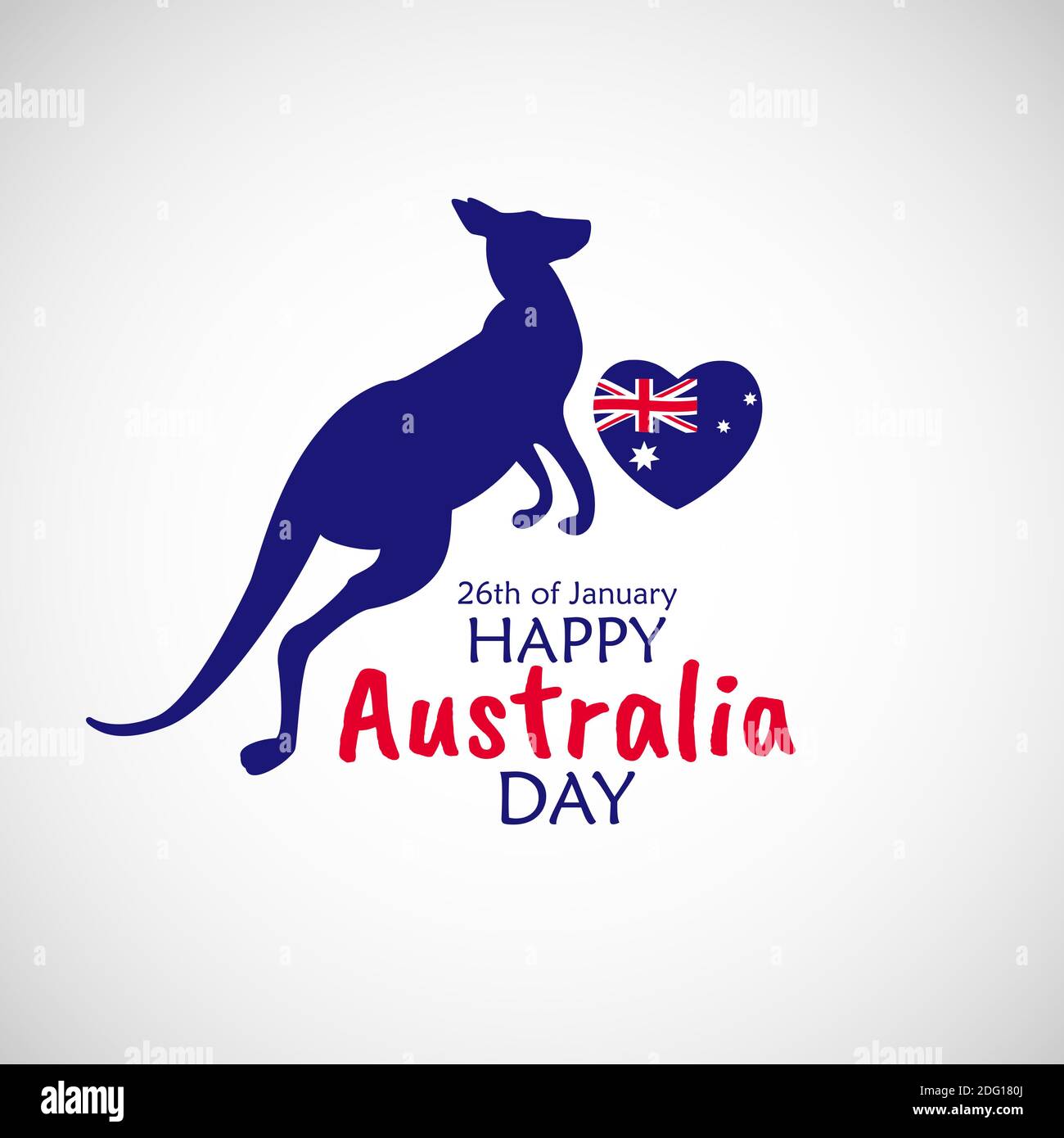 26 January Happy Australia Day. Illustration Stock Photo - Alamy