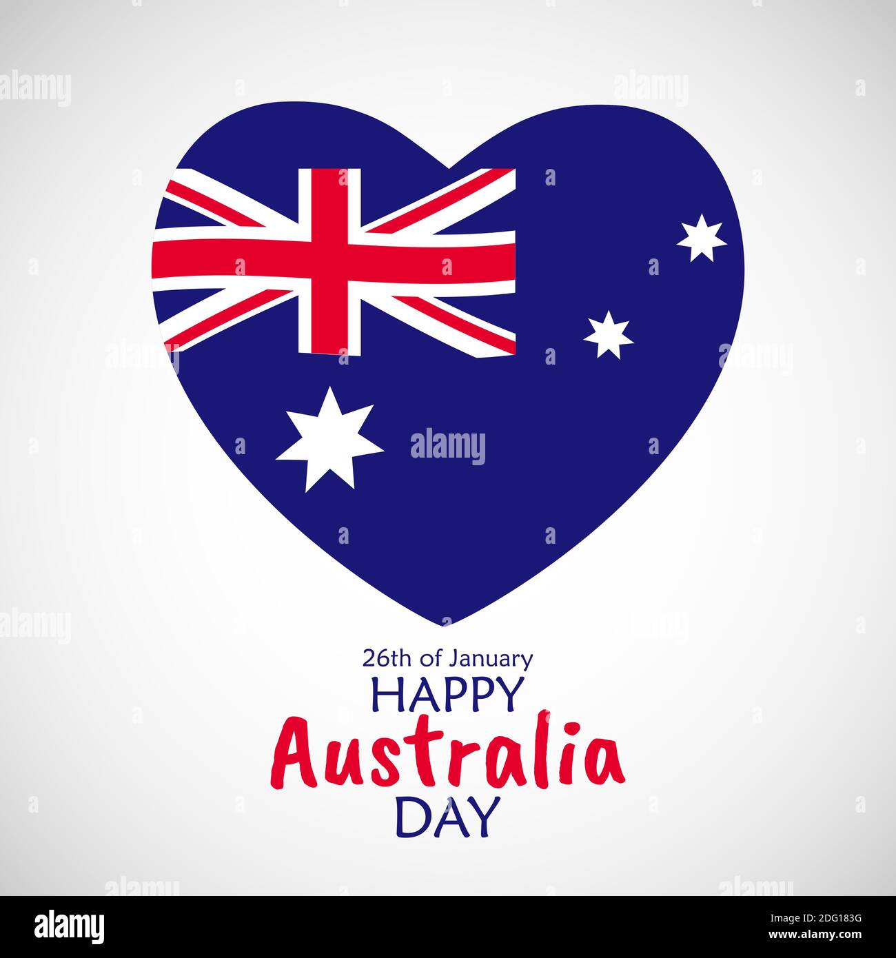 26 January Happy Australia Day. Illustration Stock Photo - Alamy