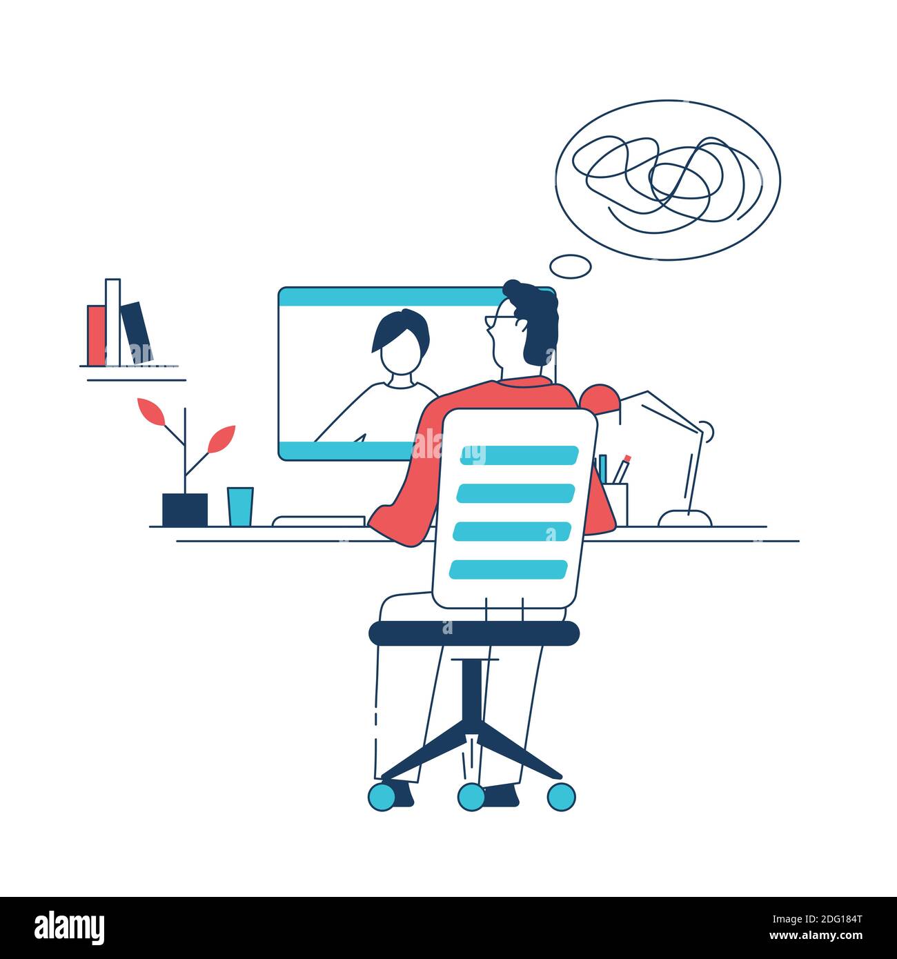 Remote work online help Cut Out Stock Images & Pictures - Alamy