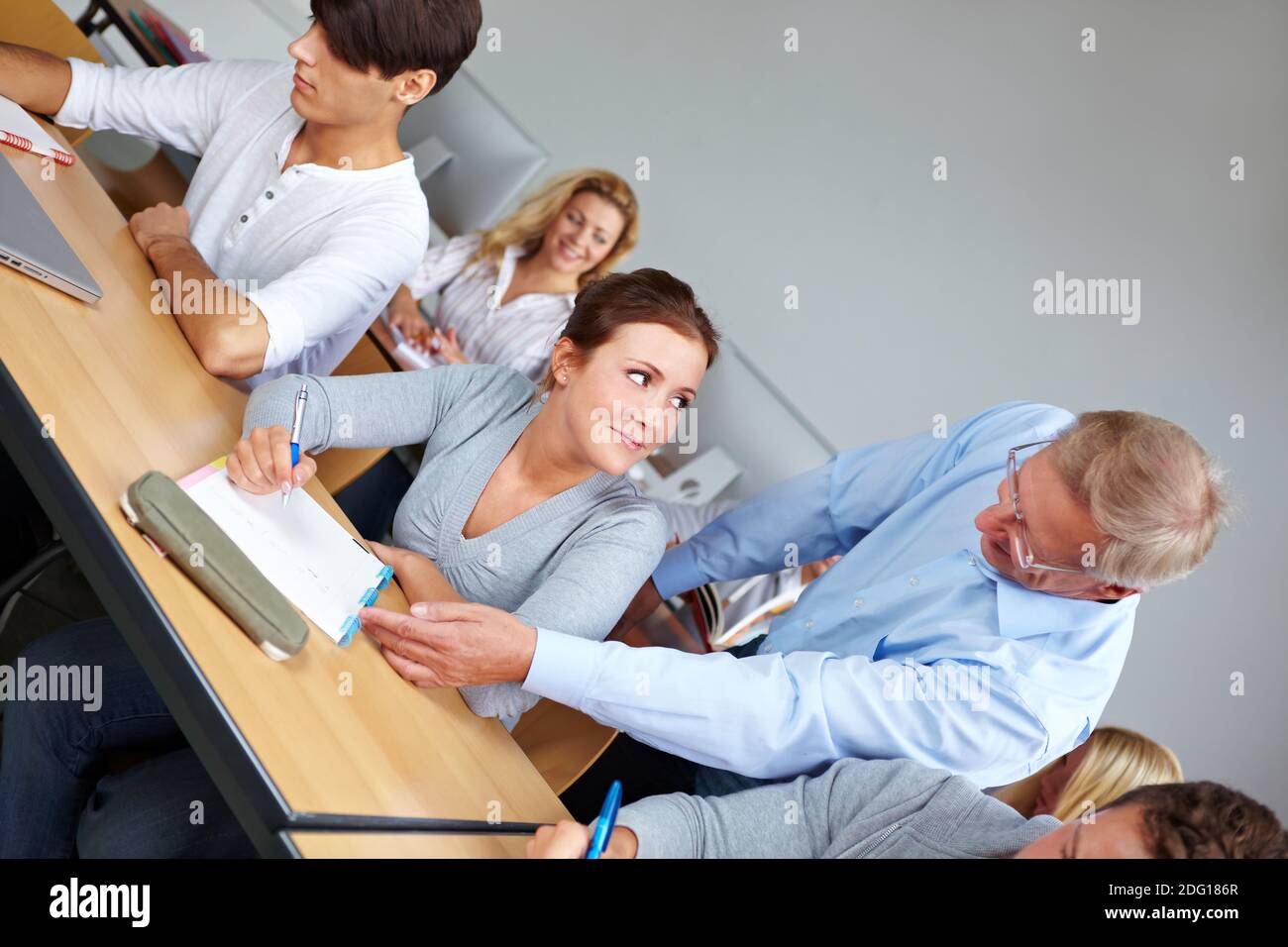 Training at the university of applied sciences Stock Photo - Alamy