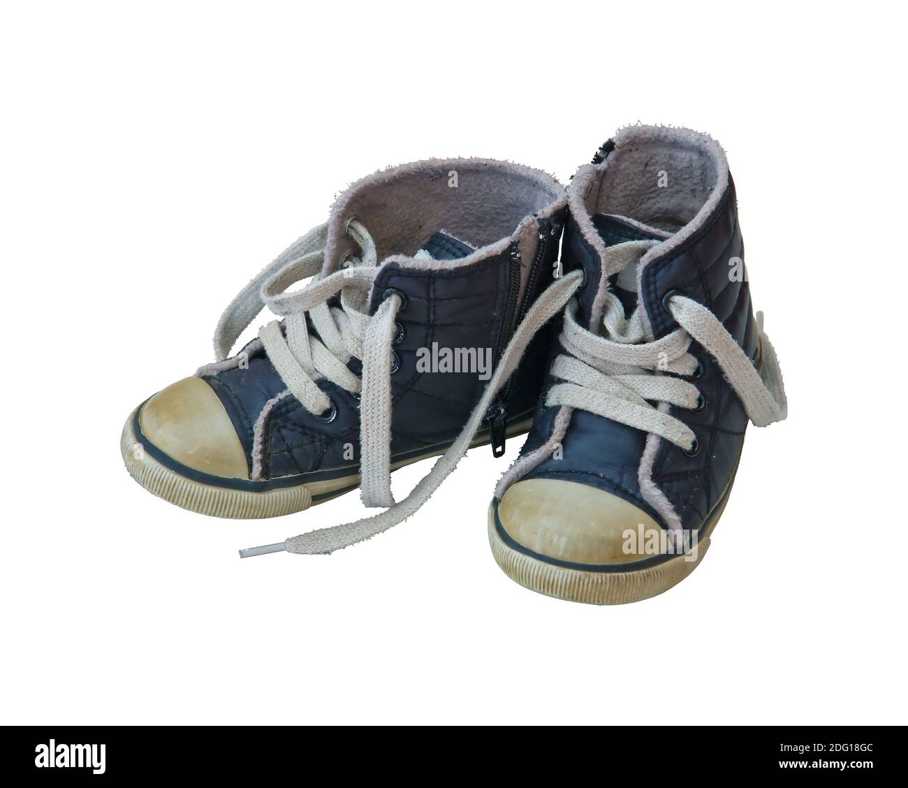 Used shoes of a little boy Stock Photo - Alamy