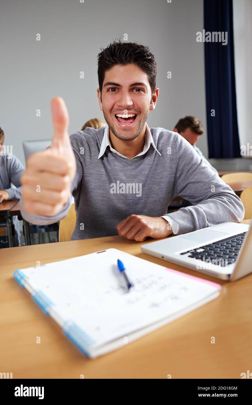 Successful student rejoices Stock Photo - Alamy