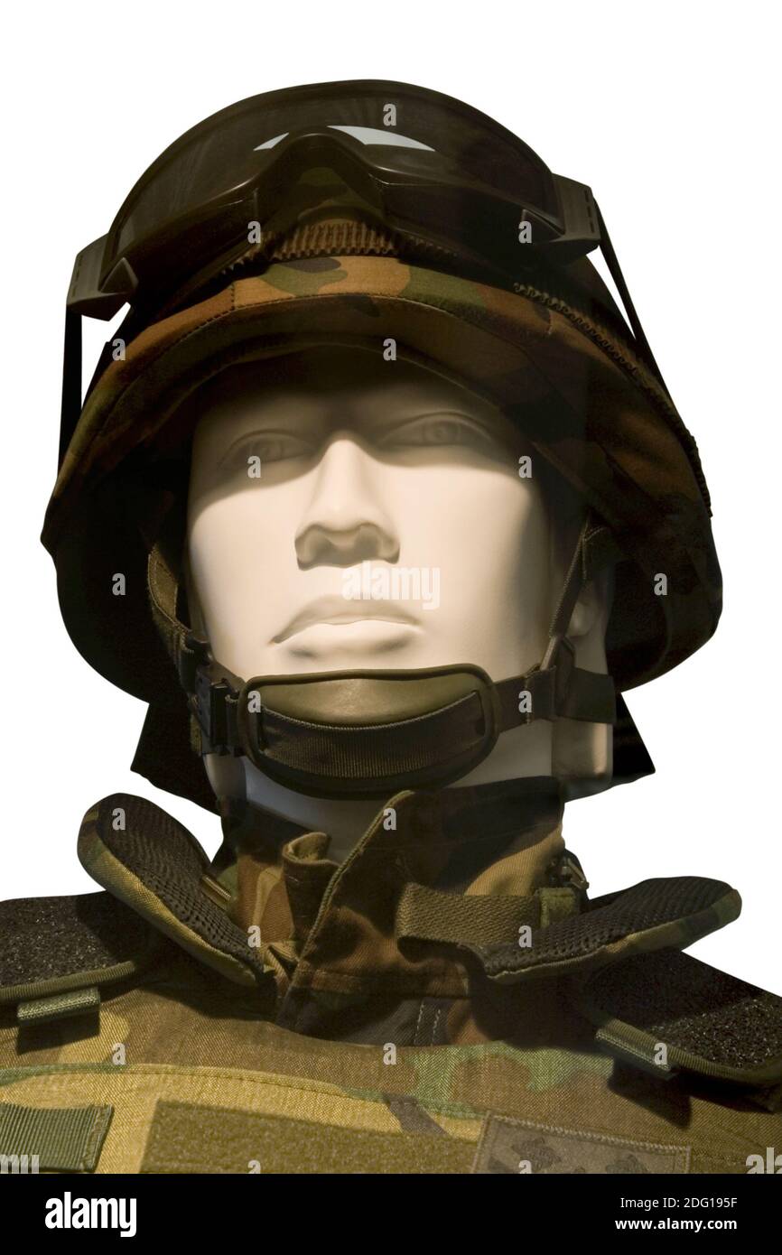 Soldier helmet cutout Stock Photo - Alamy