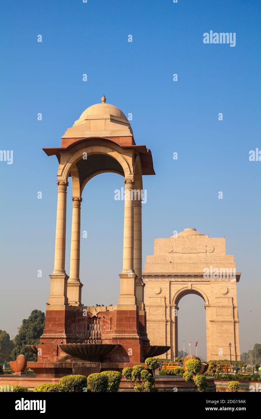 India, Delhi, Rajpath, India Gate and The Empty Canopy Stock Photo - Alamy