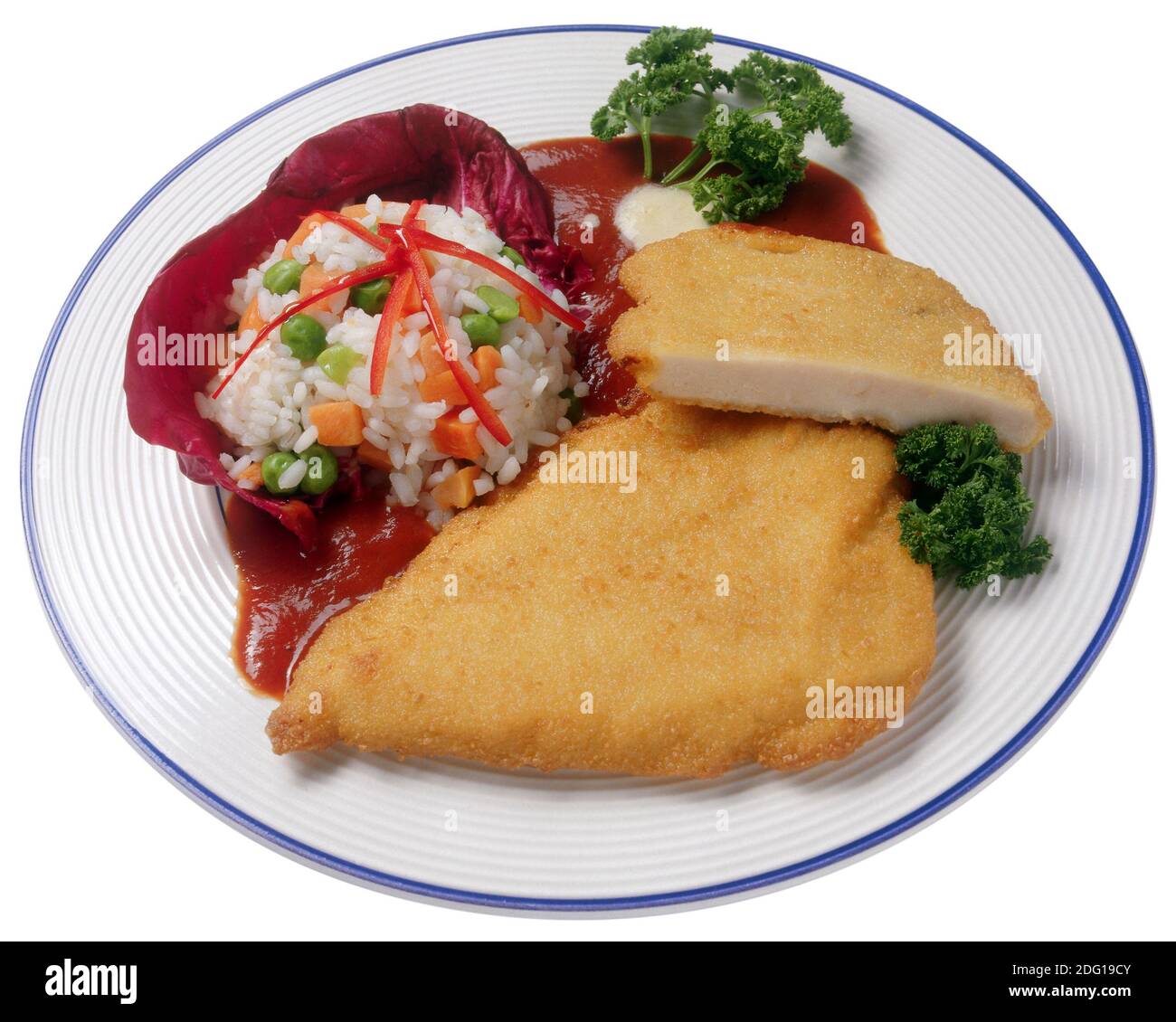 Chicken food menu meal Cut Out Stock Images & Pictures - Alamy