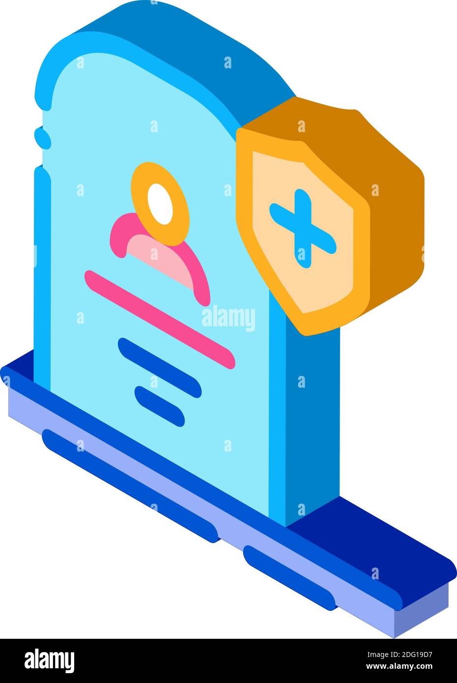 death insurance isometric icon vector illustration color Stock Vector ...