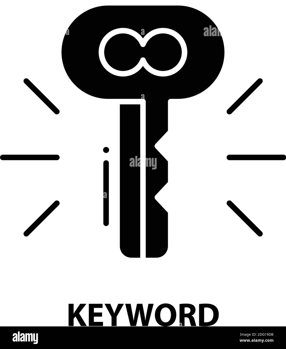 keyword icon, black vector sign with editable strokes, concept ...