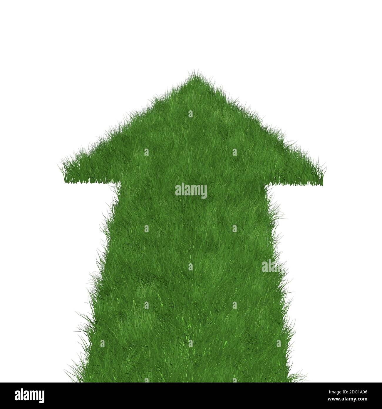 Grass arrow points straight ahead Stock Photo - Alamy