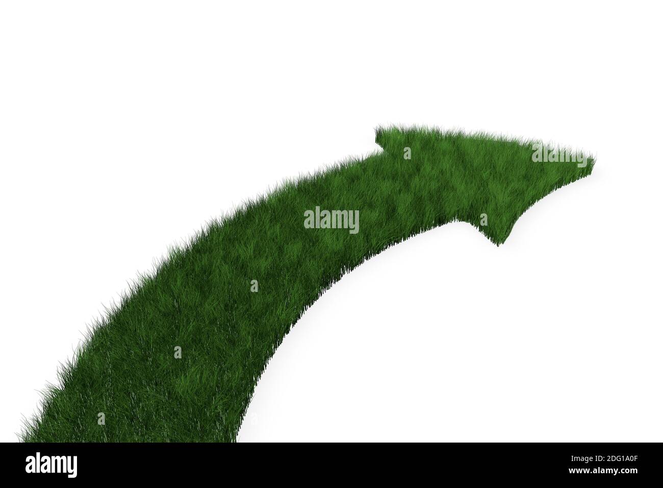Grass arrow points to the right Stock Photo - Alamy