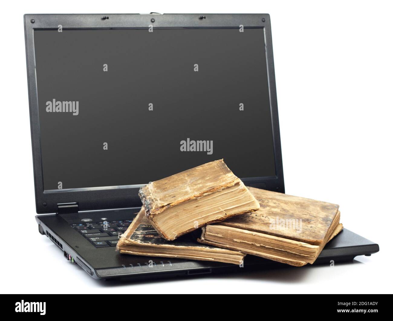 Old laptop isolated Cut Out Stock Images & Pictures - Alamy