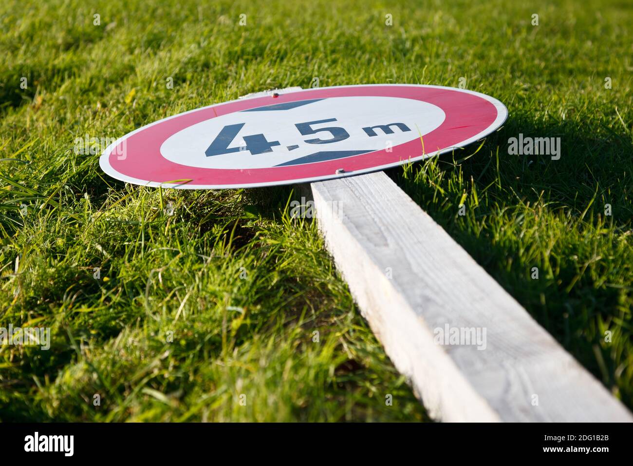 Lying Traffic Sign Stock Photo - Alamy
