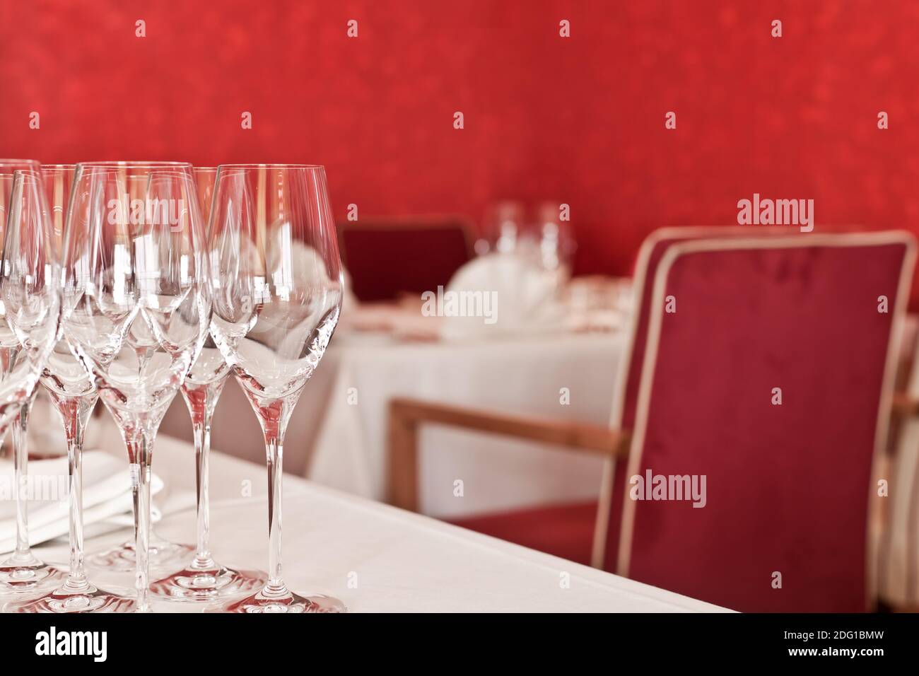 Glasses in the restaurant Stock Photo - Alamy