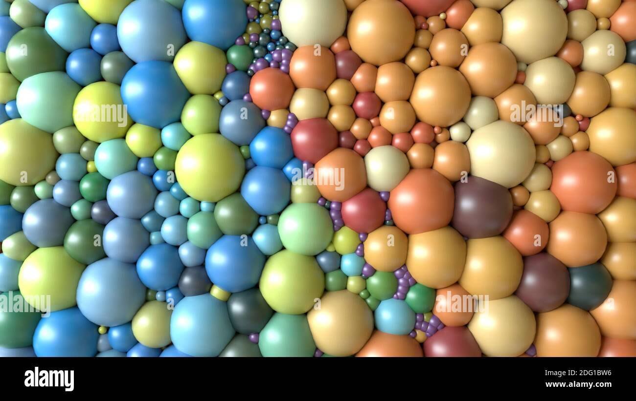 3d render. Assorted colored spheres Stock Photo - Alamy