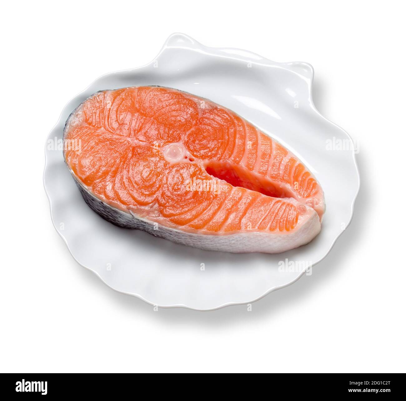 Fish plate white background Cut Out Stock Images & Pictures - Alamy
