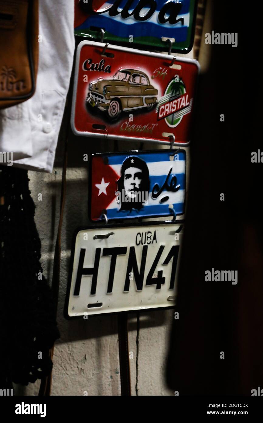 Traditional handcrafted vehicle registration plates like souvenirs for ...