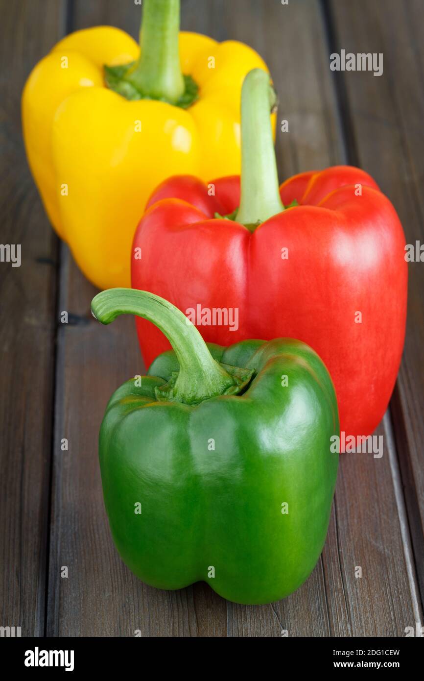 Three times Sweet Pepper Stock Photo - Alamy