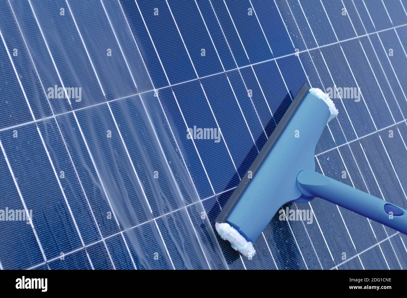 Cleaning of solar modules Stock Photo - Alamy
