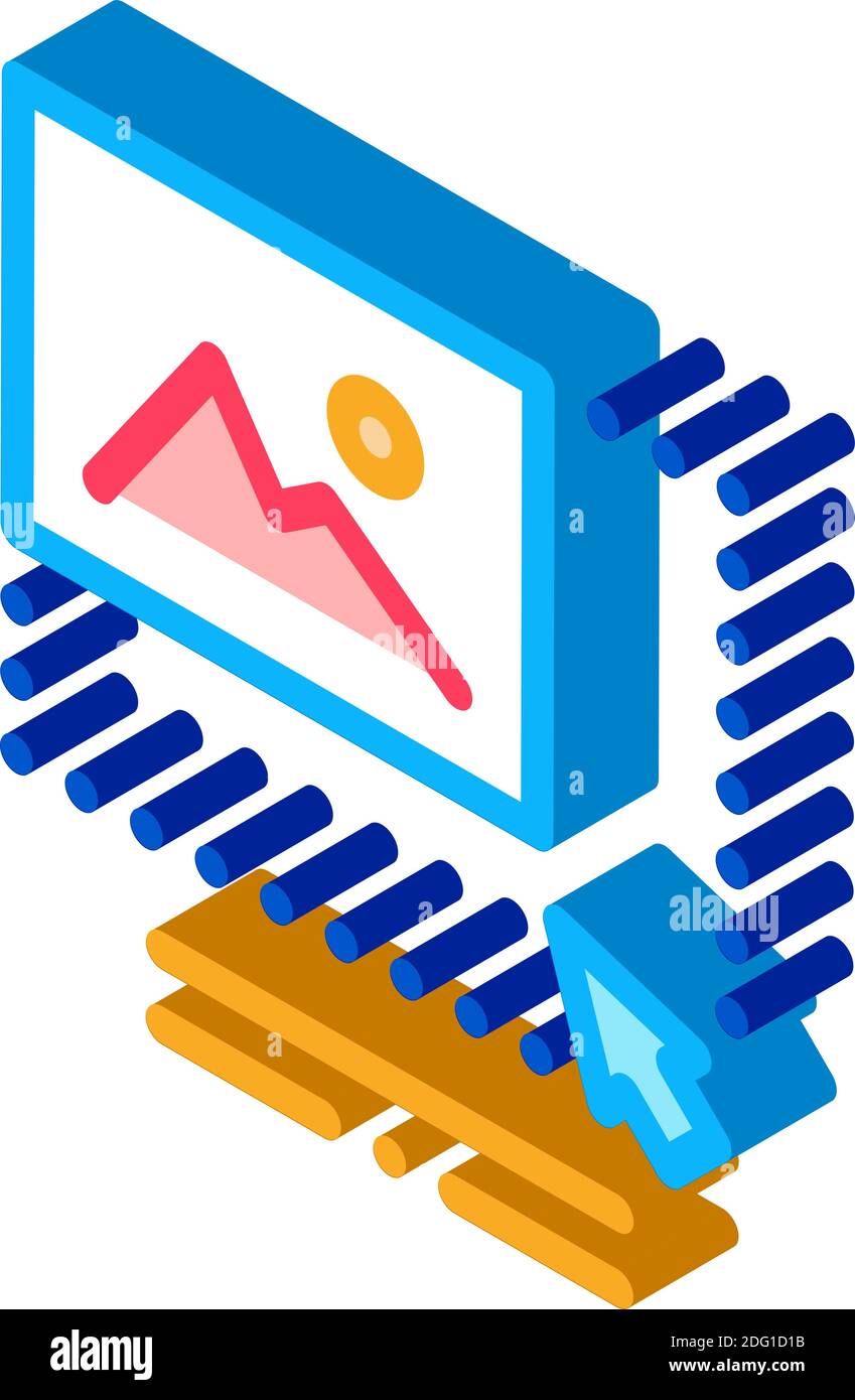 picture size increase isometric icon vector illustration Stock Vector ...