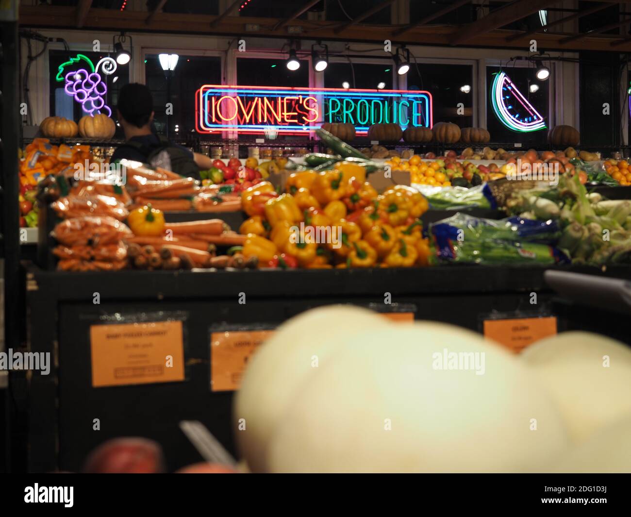 Vegetable department in the Reading Terminal Market in Philadelphia ...