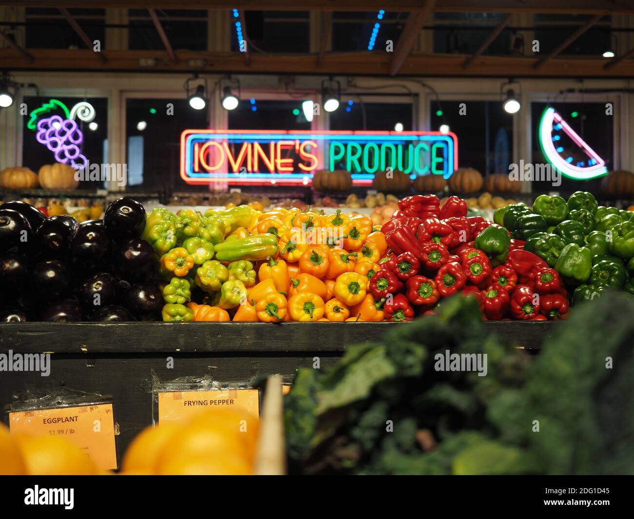 Vegetable department in the Reading Terminal Market in Philadelphia ...