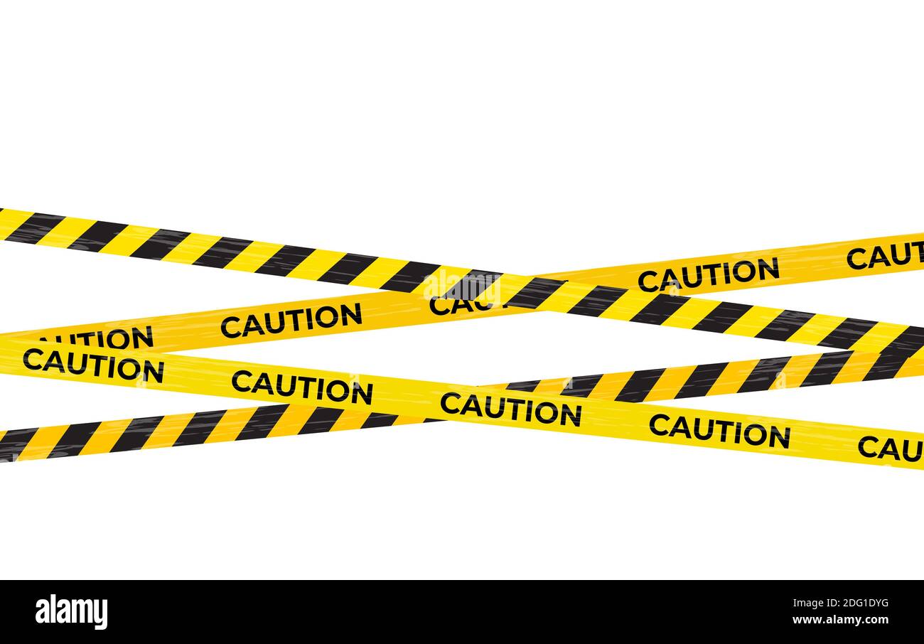 Caution Warning lines, Danger signs isolated Stock Photo - Alamy