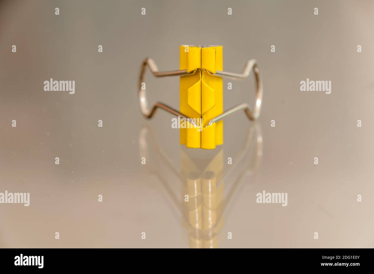 metallic paper clips isolated on white background Stock Photo - Alamy