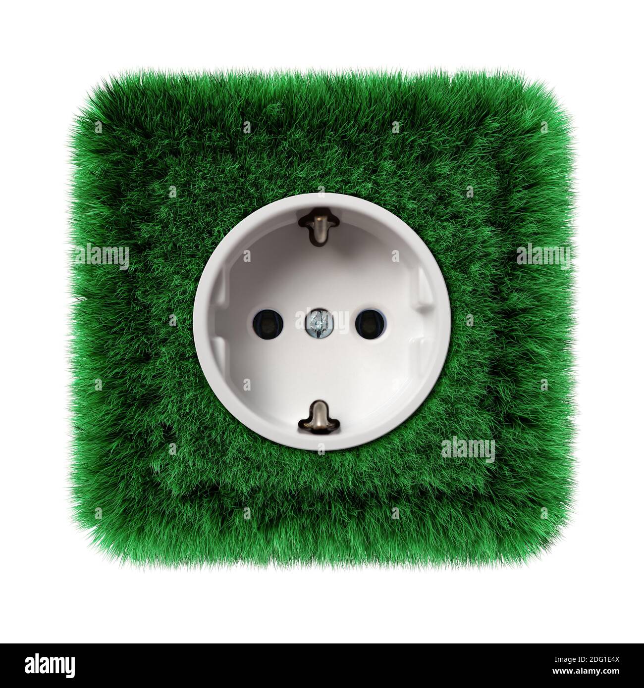 Green socket overgrown with grass Stock Photo - Alamy