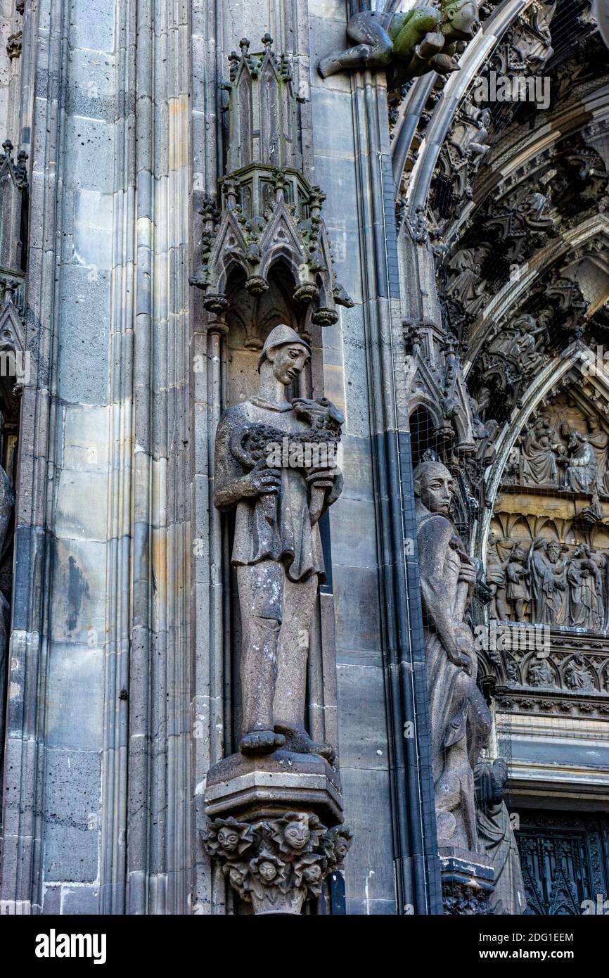 A vertical shot of a beautifully architectured historic Cologne ...