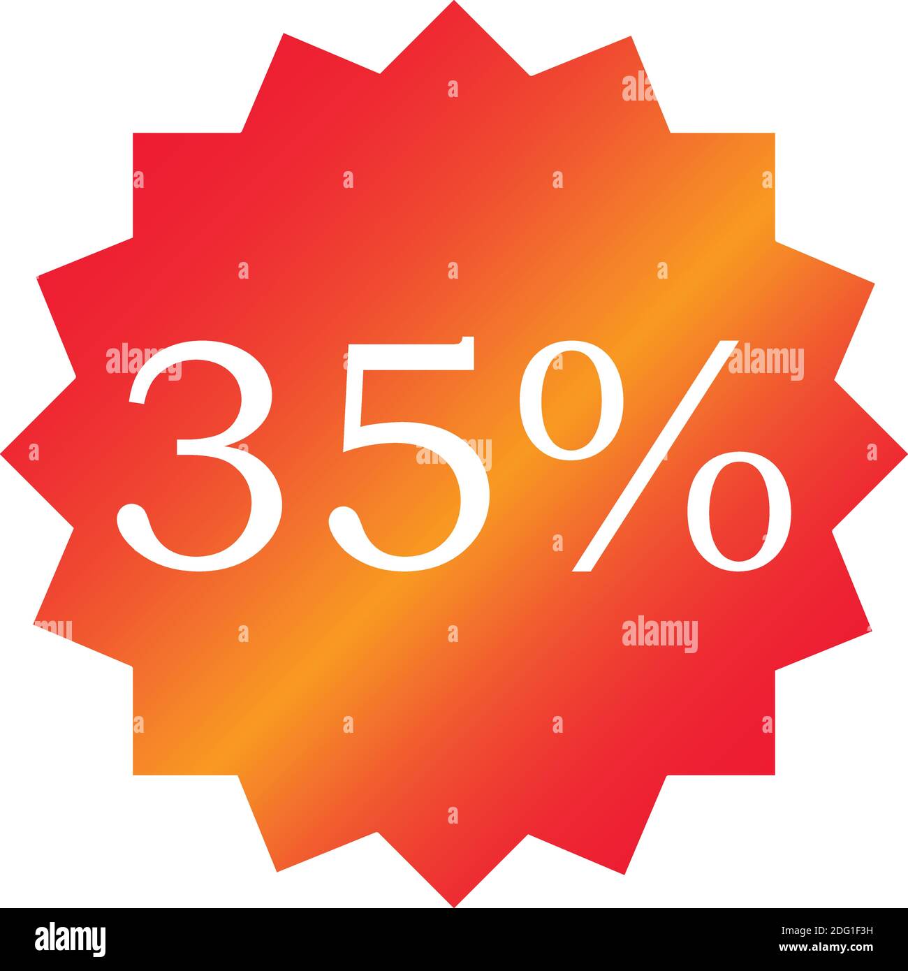 Sale tag vector badge template, 35 off label symbol, promotion flat ...