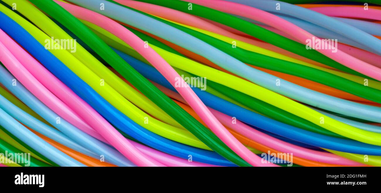 Colourful plastic cables Stock Photo - Alamy