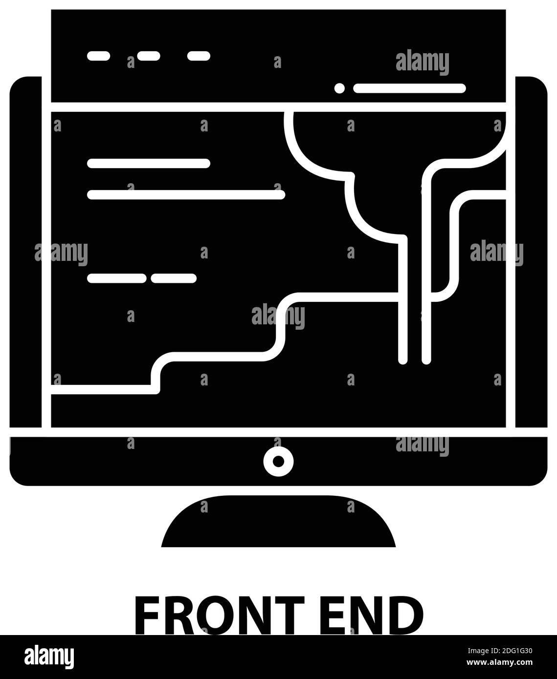 Front end development banner Black and White Stock Photos & Images - Alamy