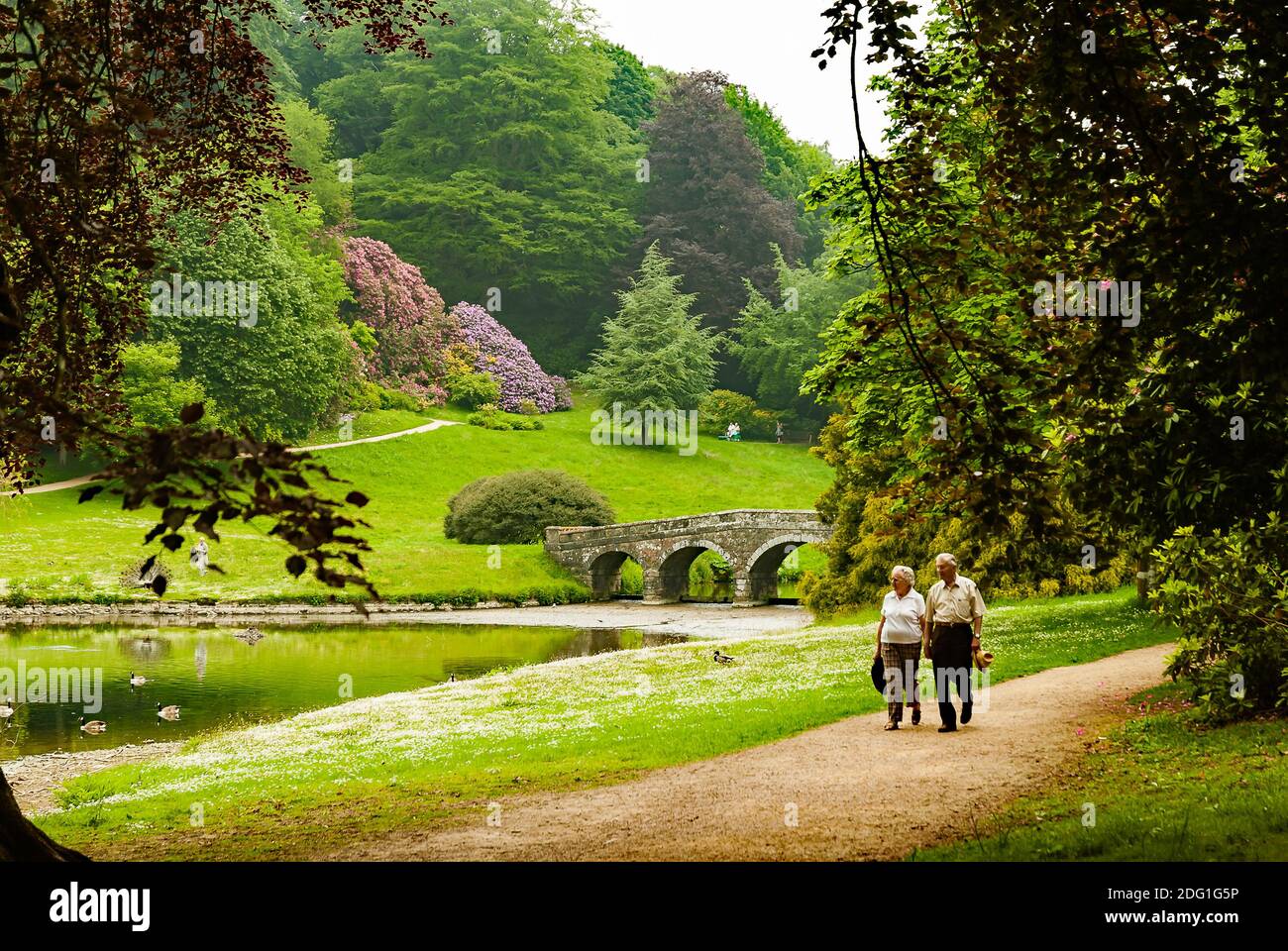 Stourhead Gardens in the Spring Stock Photo - Alamy