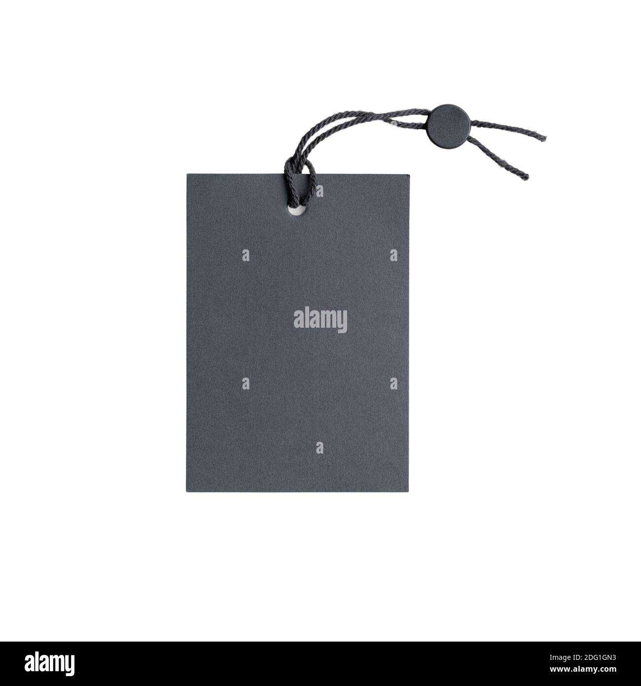 Black square price label tag isolated on white background, front view ...